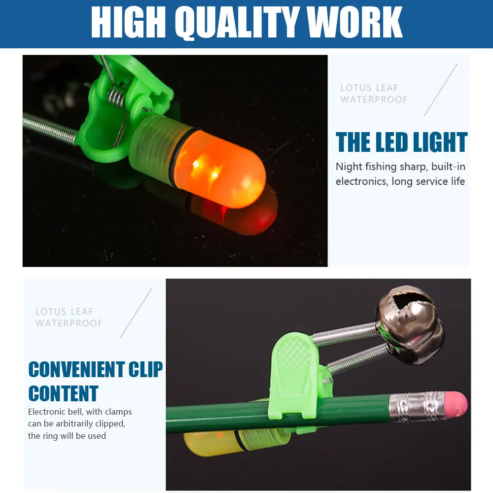 10pcs Led Night Fishing Rod Led Light Stick Bite Bait Alarm Light Twin ...