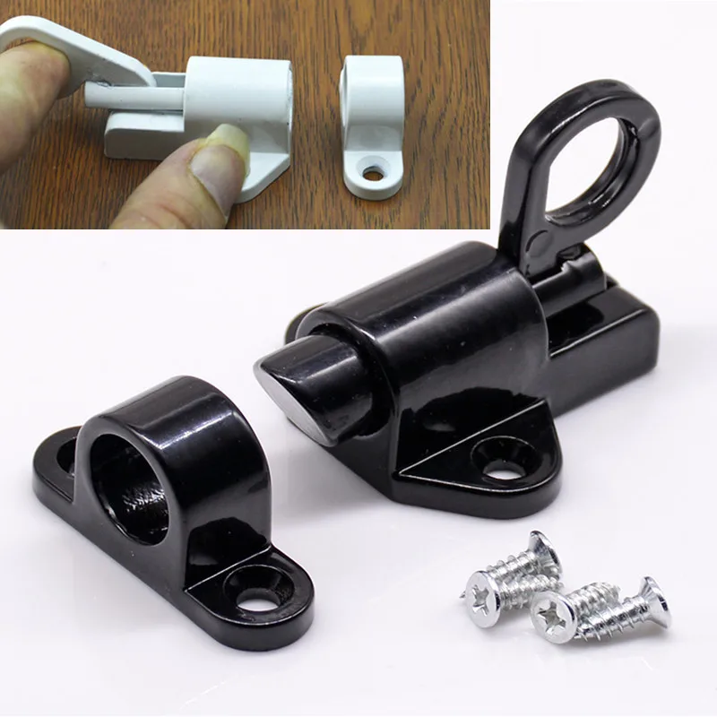 Security door gate latch Aluminum Pull Ring Spring Bounce window Bolt ...