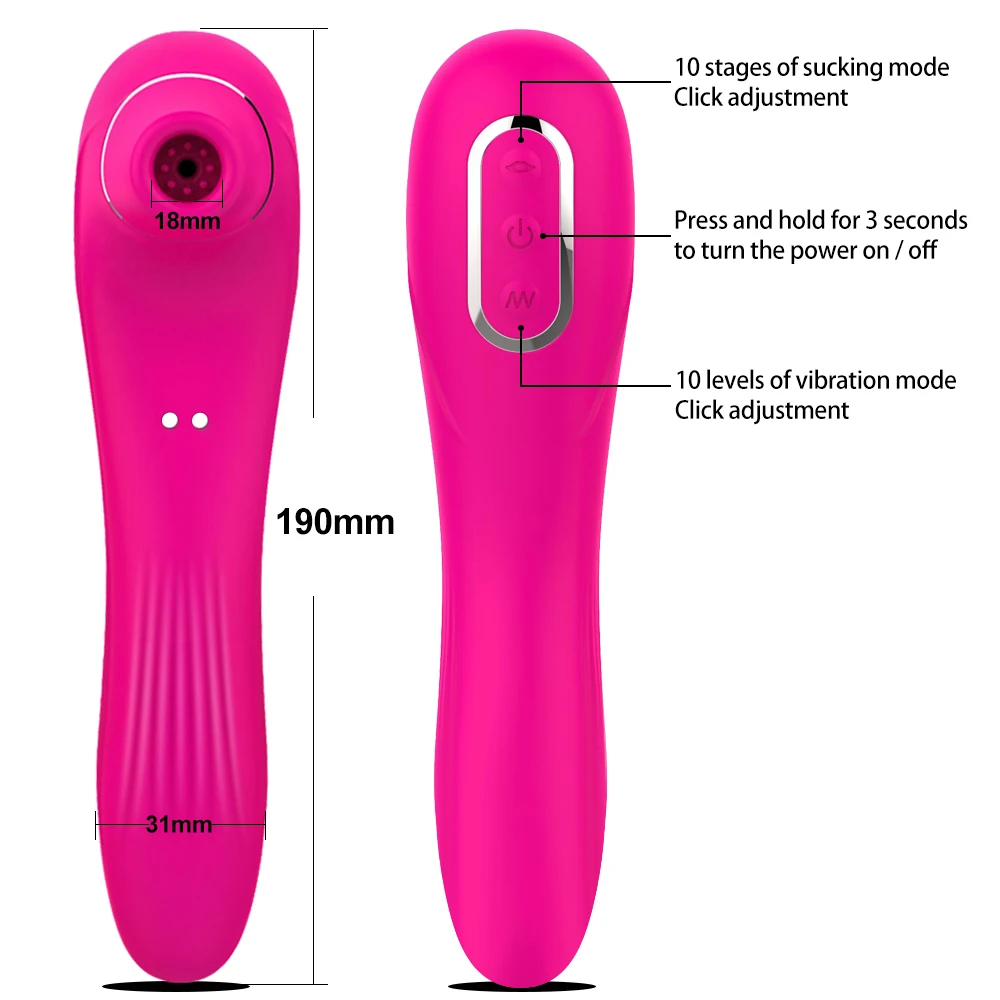 Мощный G-Spot на присосках, для клитора Вибратор Интимные Игрушки для ...