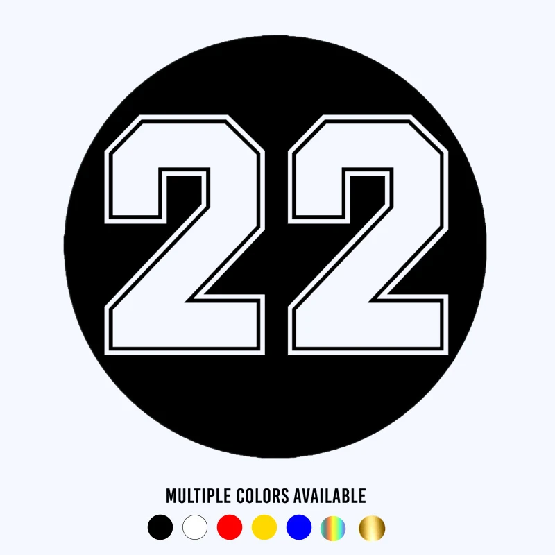 Number 22 Black