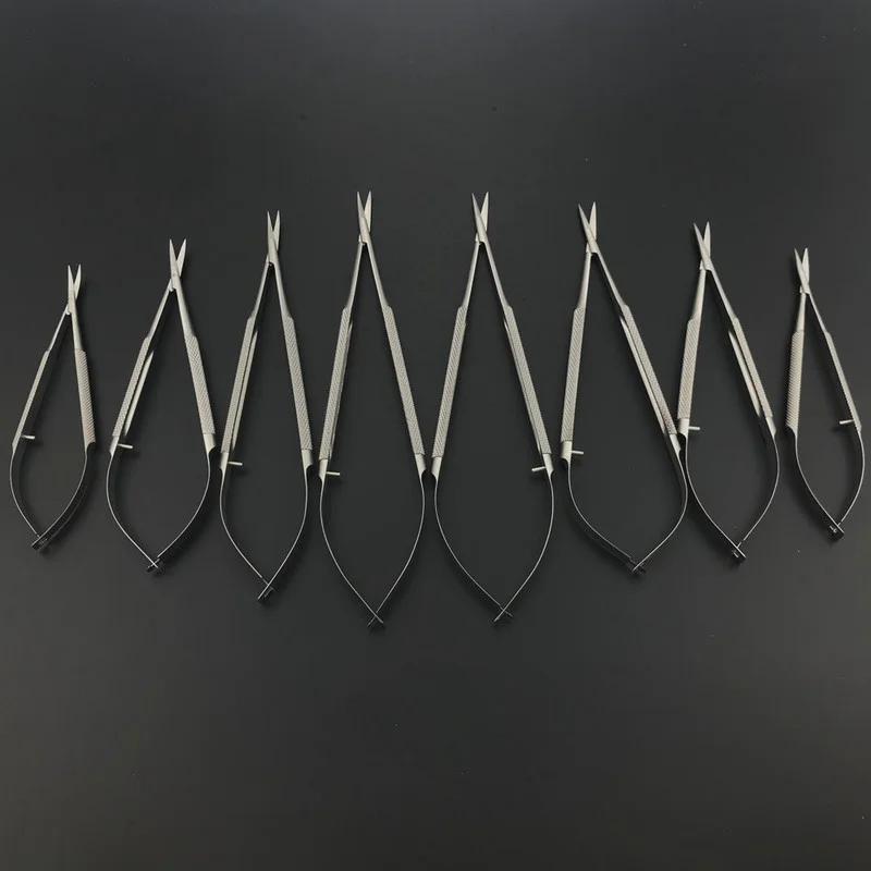 Stainless Steel Ophthalmic corneal scissors Ophthalmic Microsurgical ...