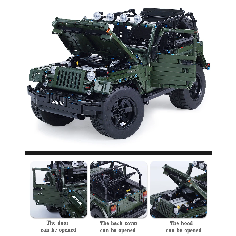 Off-Road SUV Wrangler Brick Building Blocks Collectible Model Car Truck ...