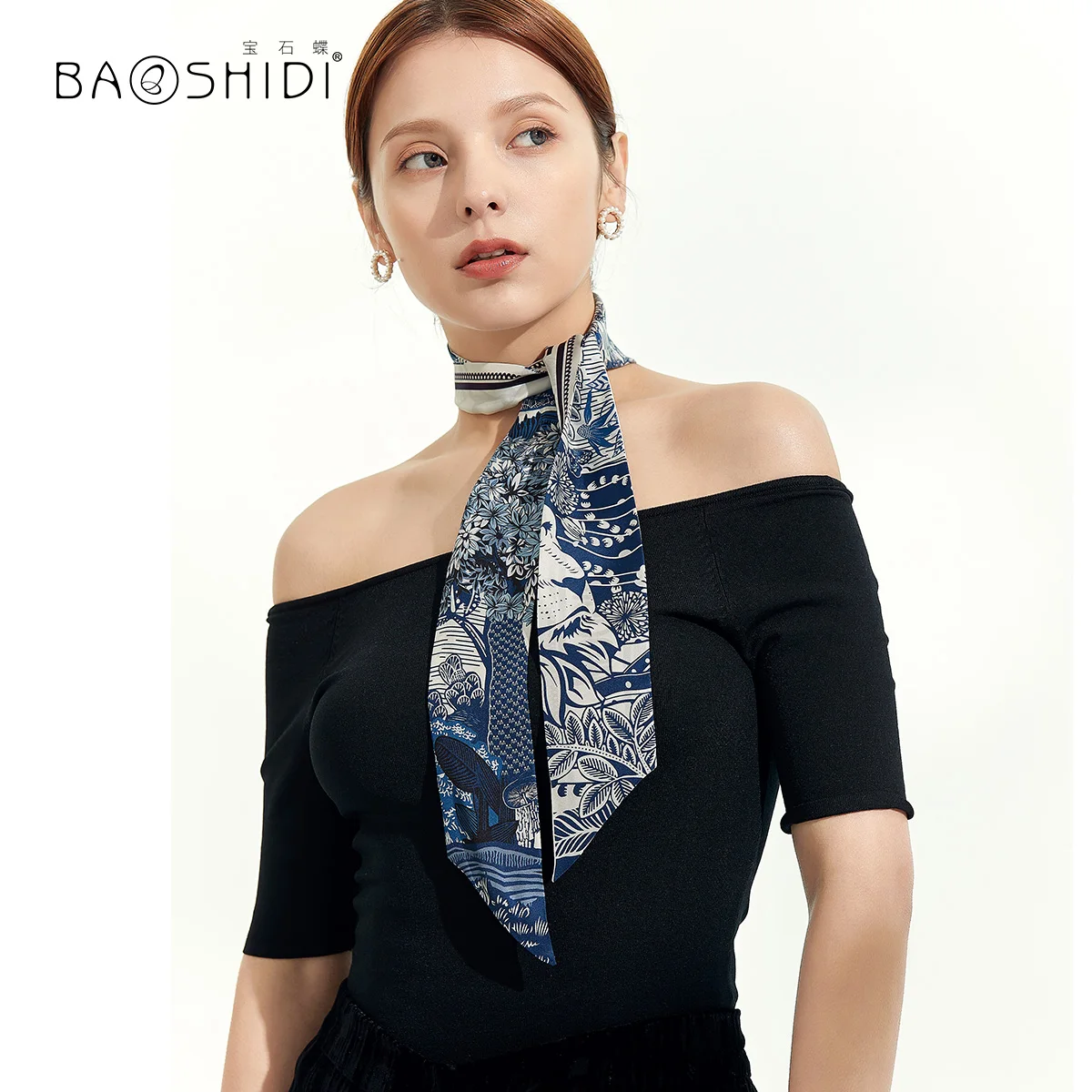 ★silk small long scarf silk scarf mulberry silk scarf lady stewardess ...