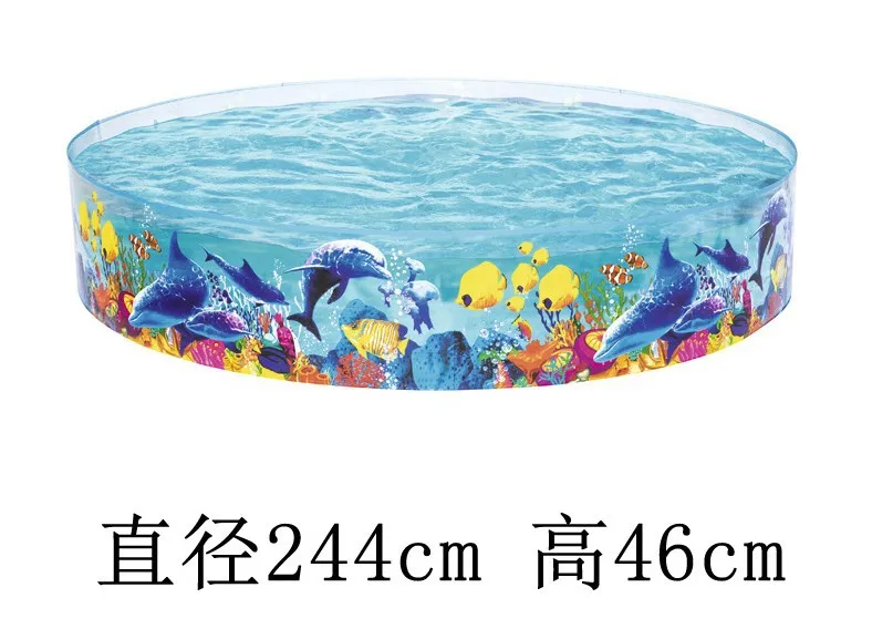 Круглый Бассейн из ПВХ для детей, 244*46 см | AliExpress
