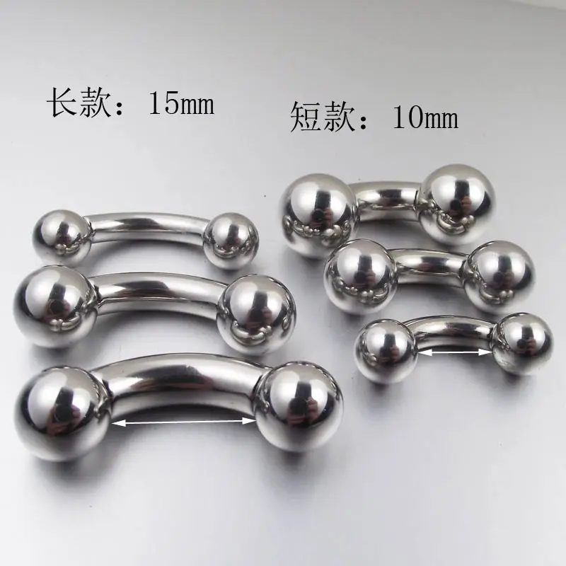 1 Piece Large 10mm Short Gauge Stainless Steel Curved Barbell Rings PA ...