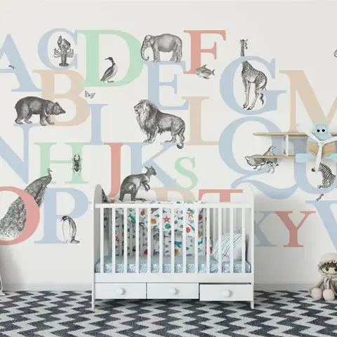 Wallpapers abc children - купить недорого | AliExpress