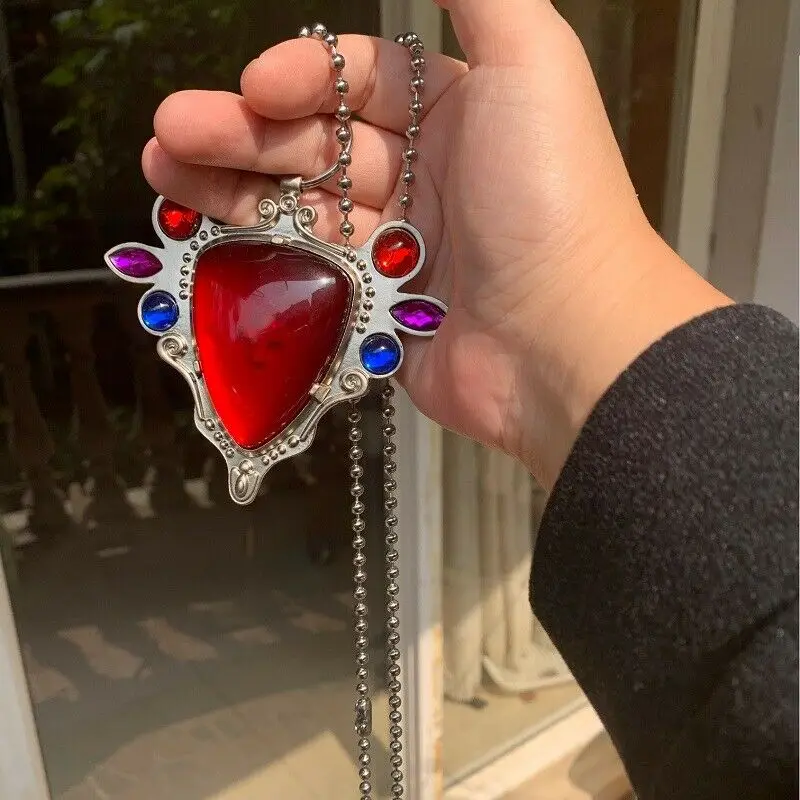 Big Anime JoJo's Bizarre Adventure Red Stone of Aja Kars Necklace ...