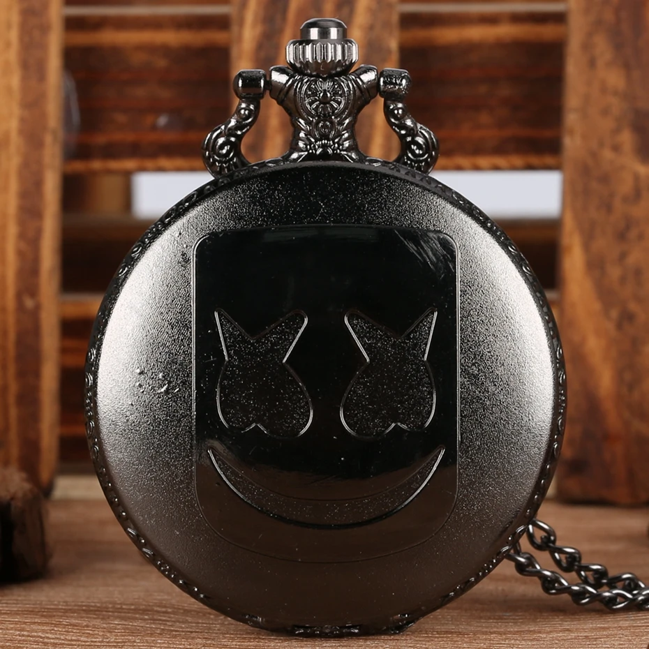 3 Colors! Clown Droll Mask Design Quartz Pocket Watch Antique Necklace ...