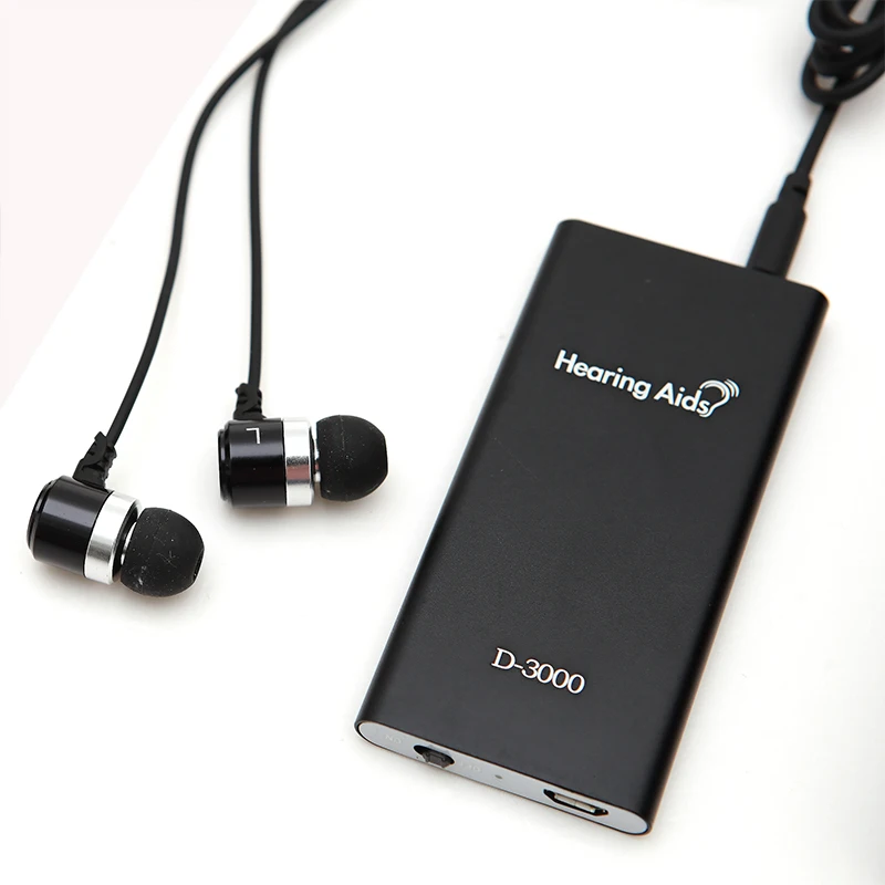 Portable Hearing Aid Pocket Sound Amplifier Adjustable Volume Ear Care ...