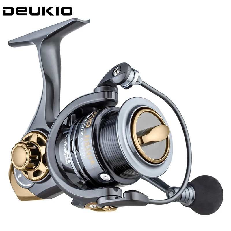 DEUKIO Fishing Reel Max Drag HS2000 HS3000 HS5000 7.1:1 High Speed Metal Spool CNC Handle ...