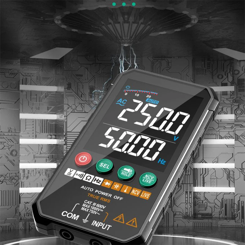 Professional High Precise 6000 counts 1000V AC DC Digital Multimeter ...