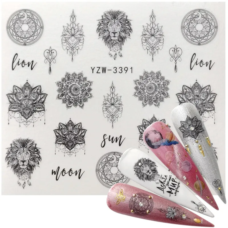 1 Sheet Creative Graffiti Nail Watermark Sticker Colourful Animal ...