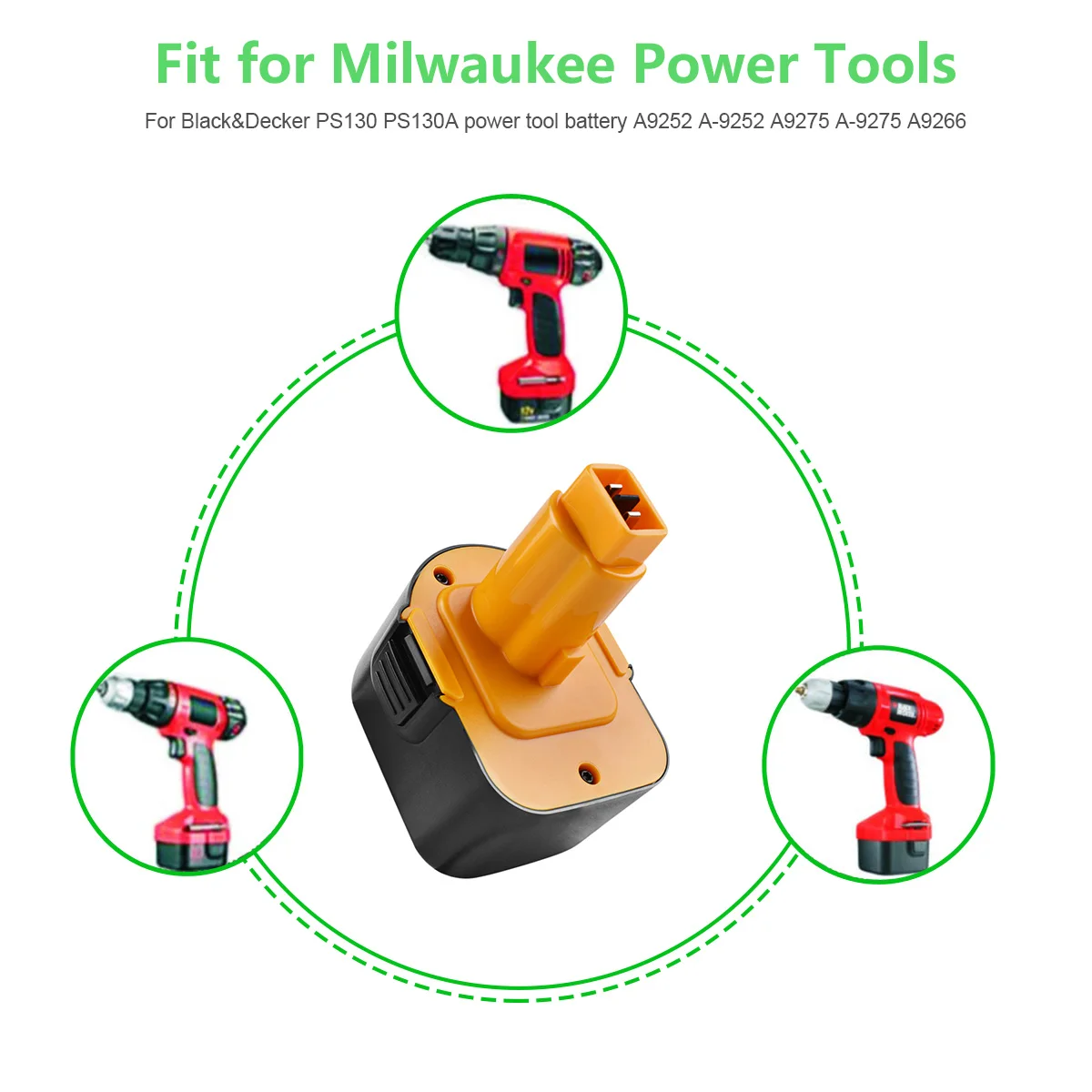 Turpow 12v 3500mah nimh ps130 para black & decker ferramenta bateria de ...