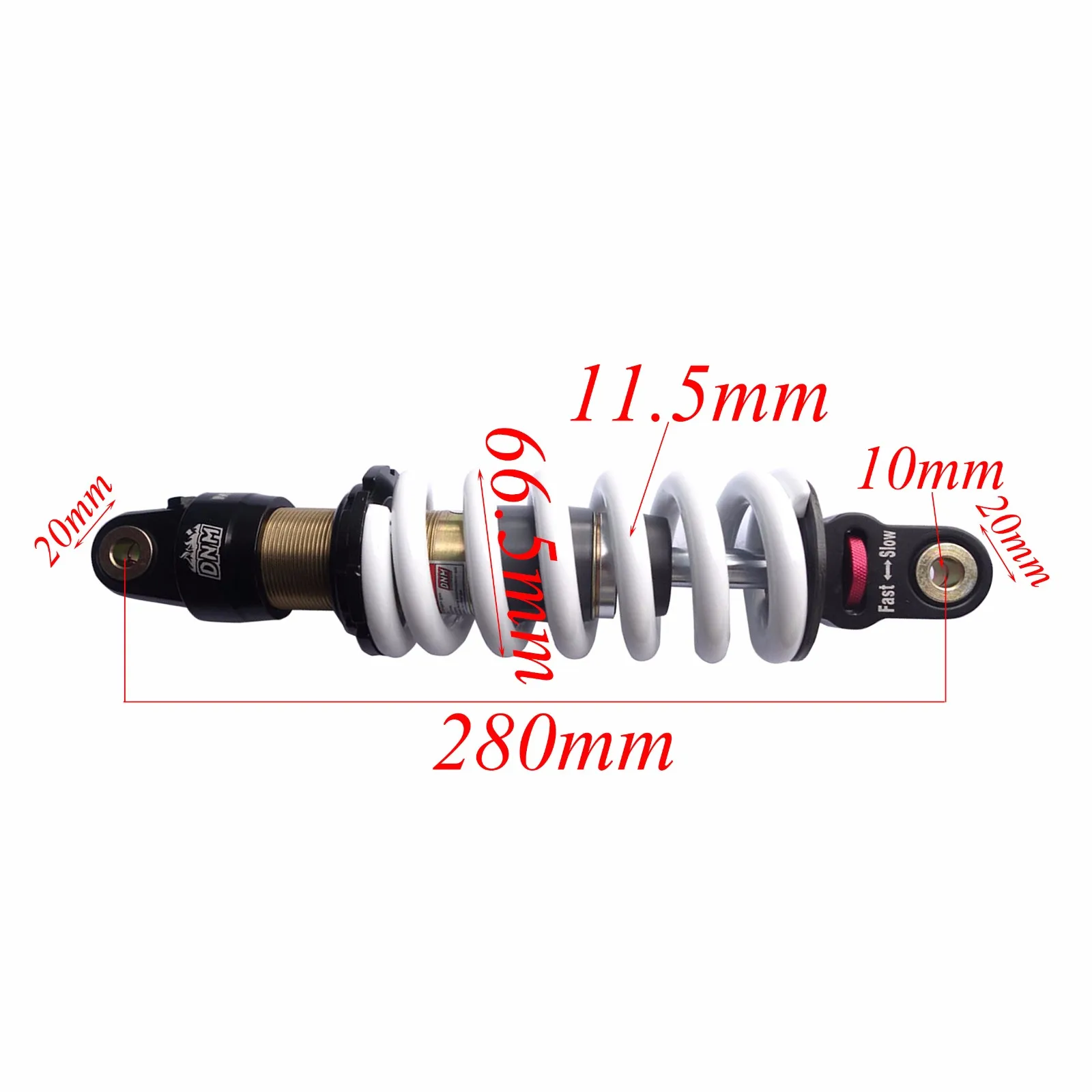 280mm 850LBS DNM MK-AR Motorcycle Rear Shock Adjustable Absorber ...
