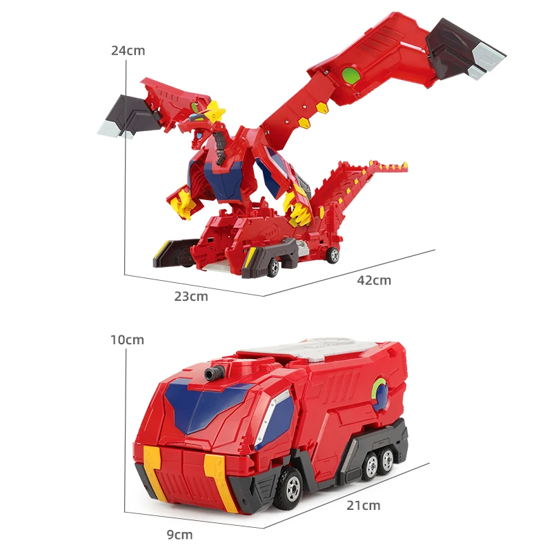 Big ABS Turning Mecard Deformation Car Toy Action Figures Mega Dragon ...