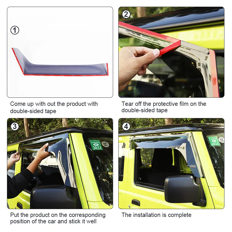 TESIN Awnings Shelters For Suzuki Jimny Car Window Visor Sun Deflector ...