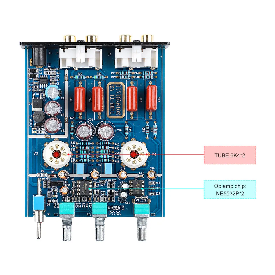 AIYIMA 6K4 Tube Amplifier Bile Preamplifier HIFI Preamp Treble B ...