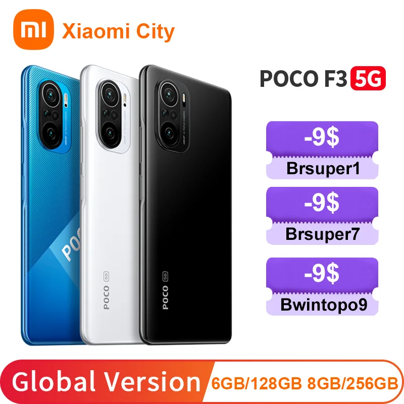 Poco F3 5G 6Gb 128Gb 8Gb 256Gb Xiaomi Poco F3 Internet Smartphone Dual ...