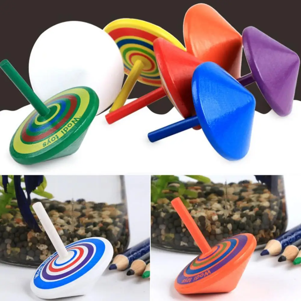 Wood fruit/animal Gyro Kid Wood toys Kids Toys Children Relief Stress ...