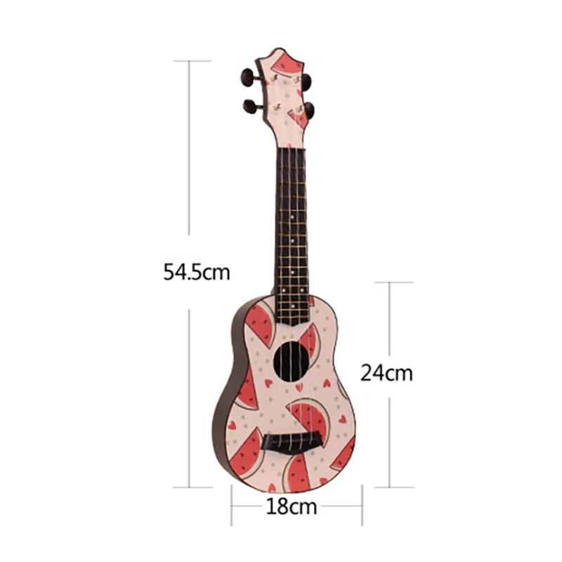 Watermelon Pattern Ukulele,Hawaii Ukulele 21 Inch 4 String Ukulele ...