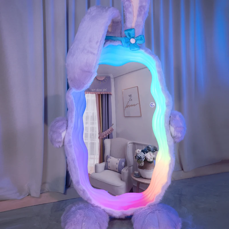 Aesthetic LED Full Body Mirrors Asymmetrical Design Luxury Living Room ...