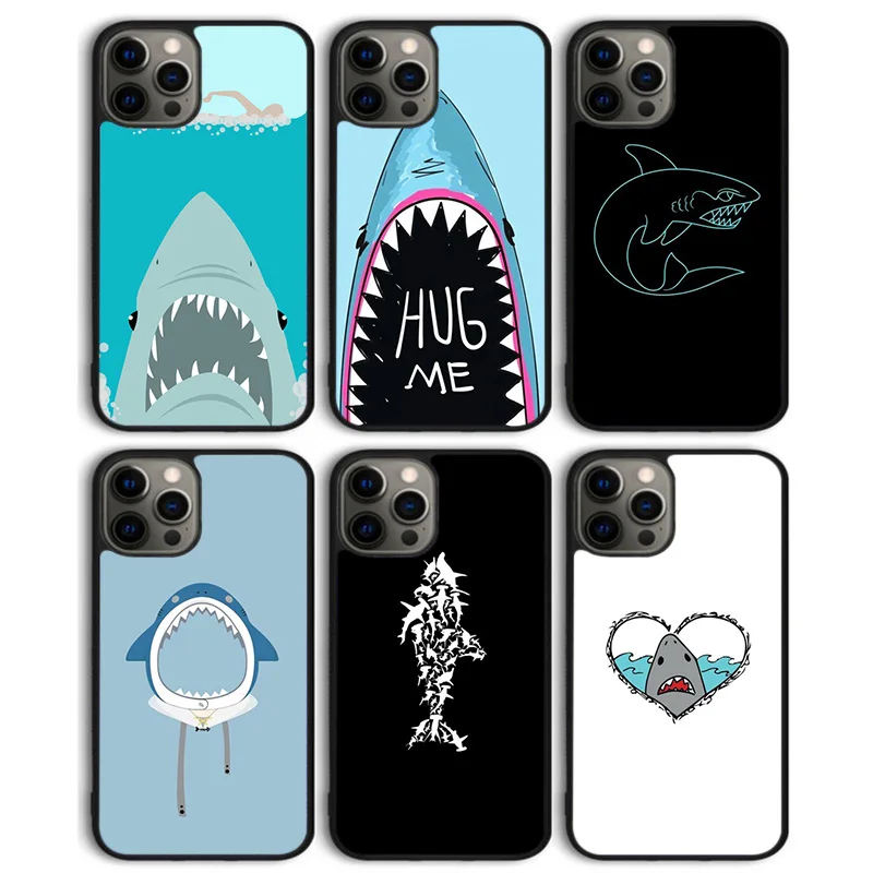 Love Shark Phone Case Back Cover for iPhone 16 15 SE2020 14 13 11 12 ...
