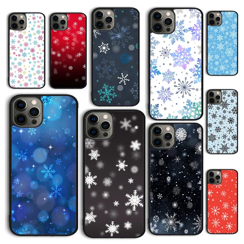 Autumu Christmas Snowflakes Phone Case Cover for iPhone 16 15 12 mini ...