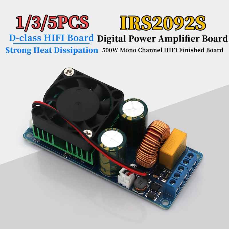 1-5 шт. HIFI высокой мощности IRS2092S 500 Вт моноканальный цифровой усилитель мощности плата ...
