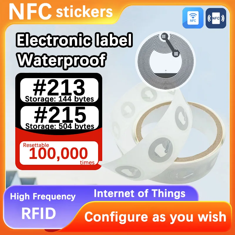 Липкая RFID-метка, NFC-метка, доступный мобильный телефон, ISO14443A ...