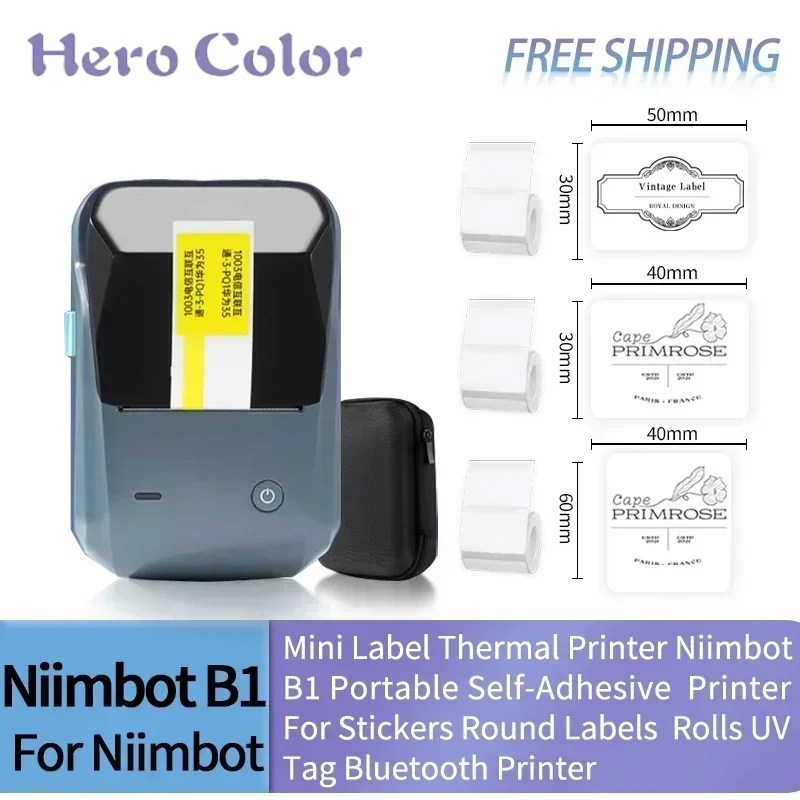 Мини-термопринтер этикеток Niimbot B1 Портативный самоклеящийся принтер ...