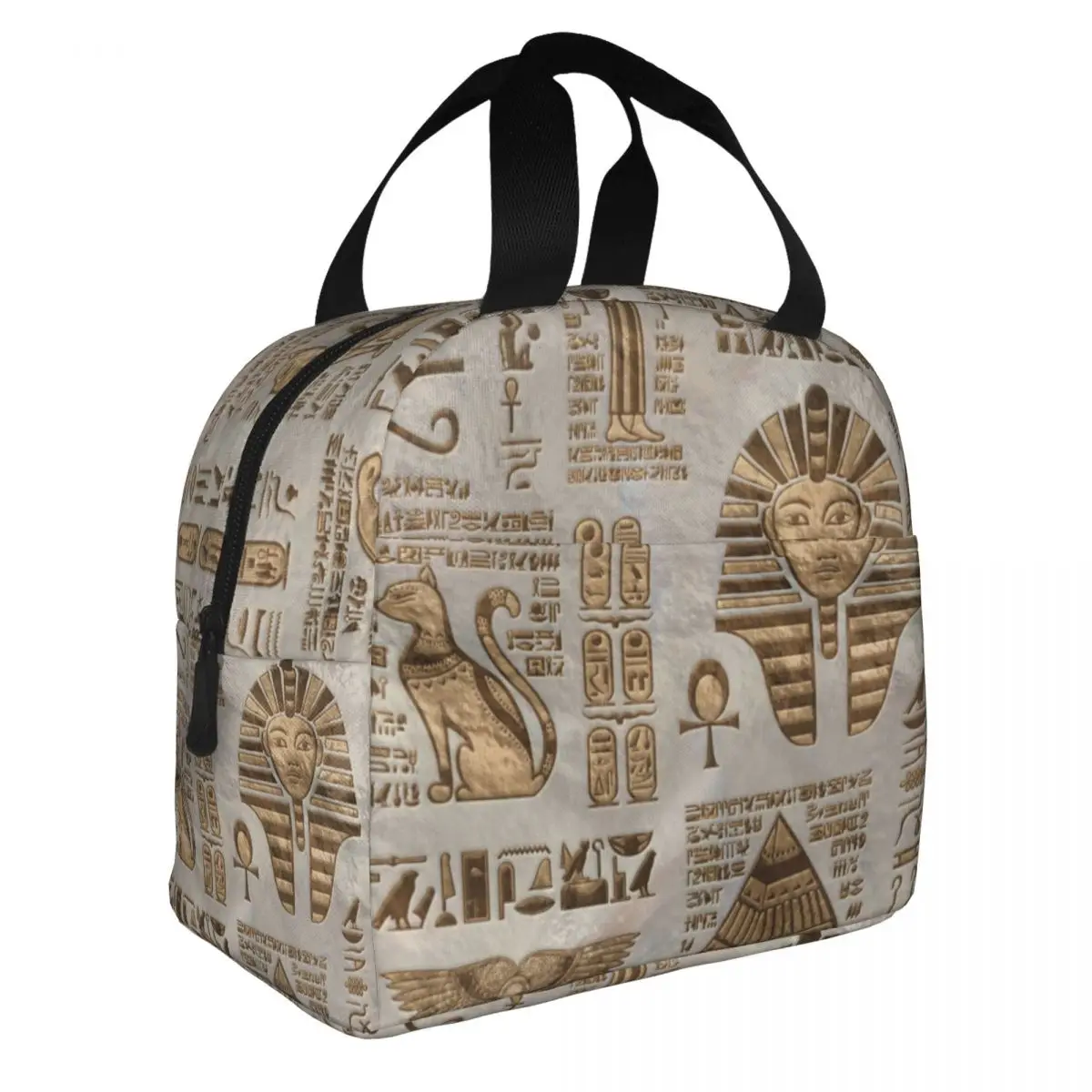 Lunch Bag for Men Women Egyptian Hieroglyphs And Deities Thermal Cooler ...