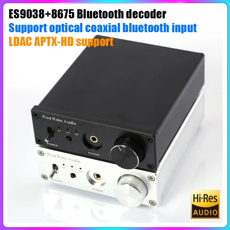 ЦАП Rod Rain Audio ES9038Q2M DAC QCC5125, плата Bluetooth 5,0, декодер звука APTX-HD LDAC HIFI ...