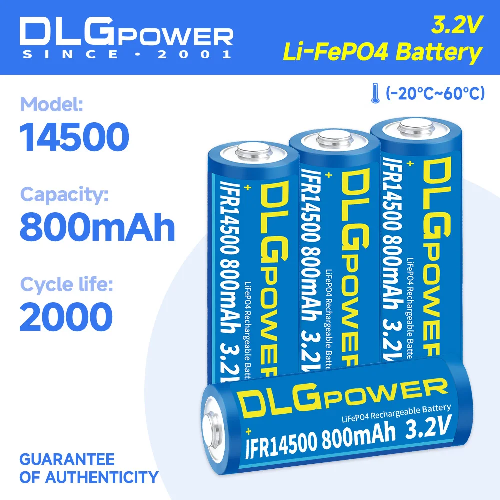 DLG POWER LiFePO4 14500 аккумуляторы 800 мАч | AliExpress