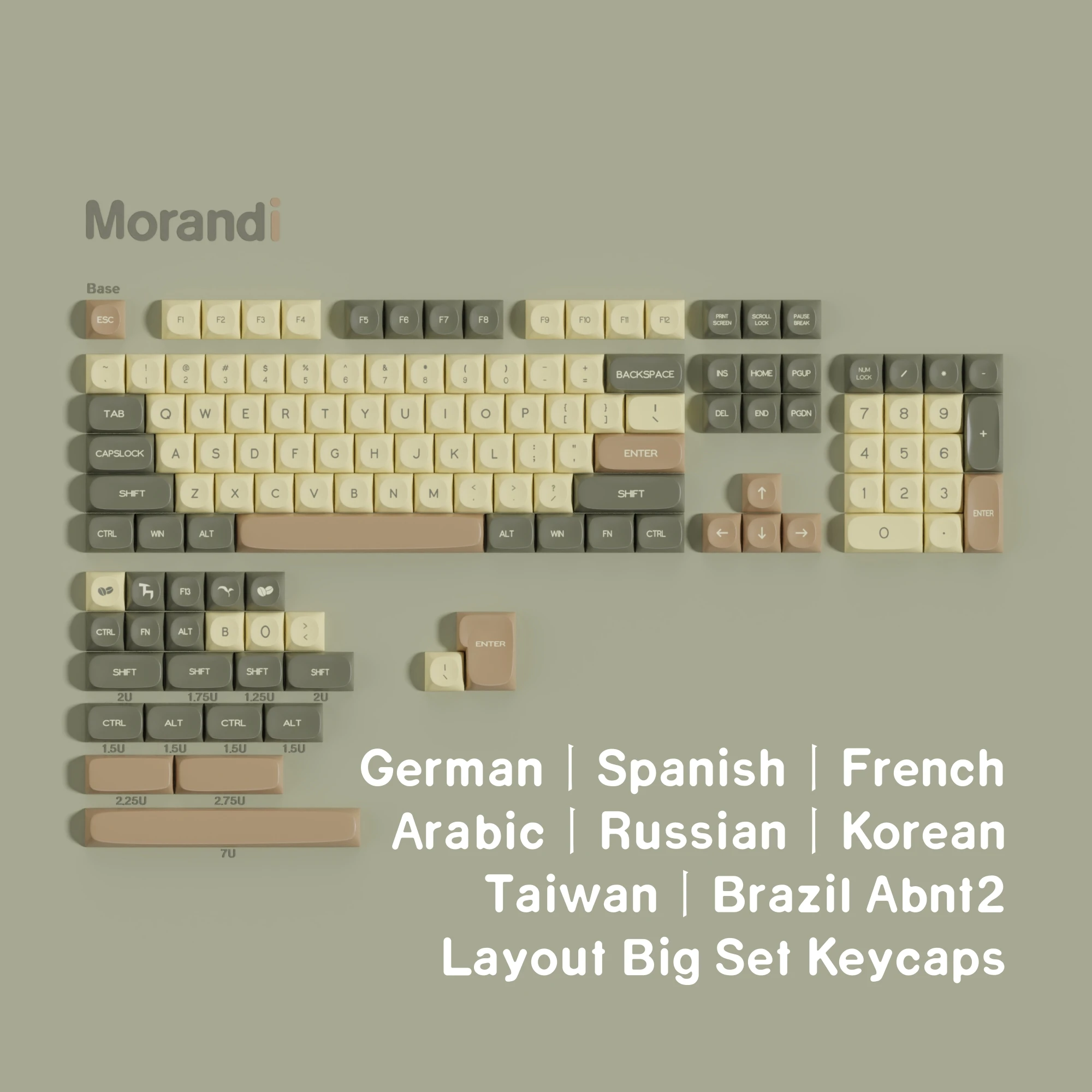 Jaycomia Moa Morandi PBT Keycaps 7u Alice Layout | AliExpress