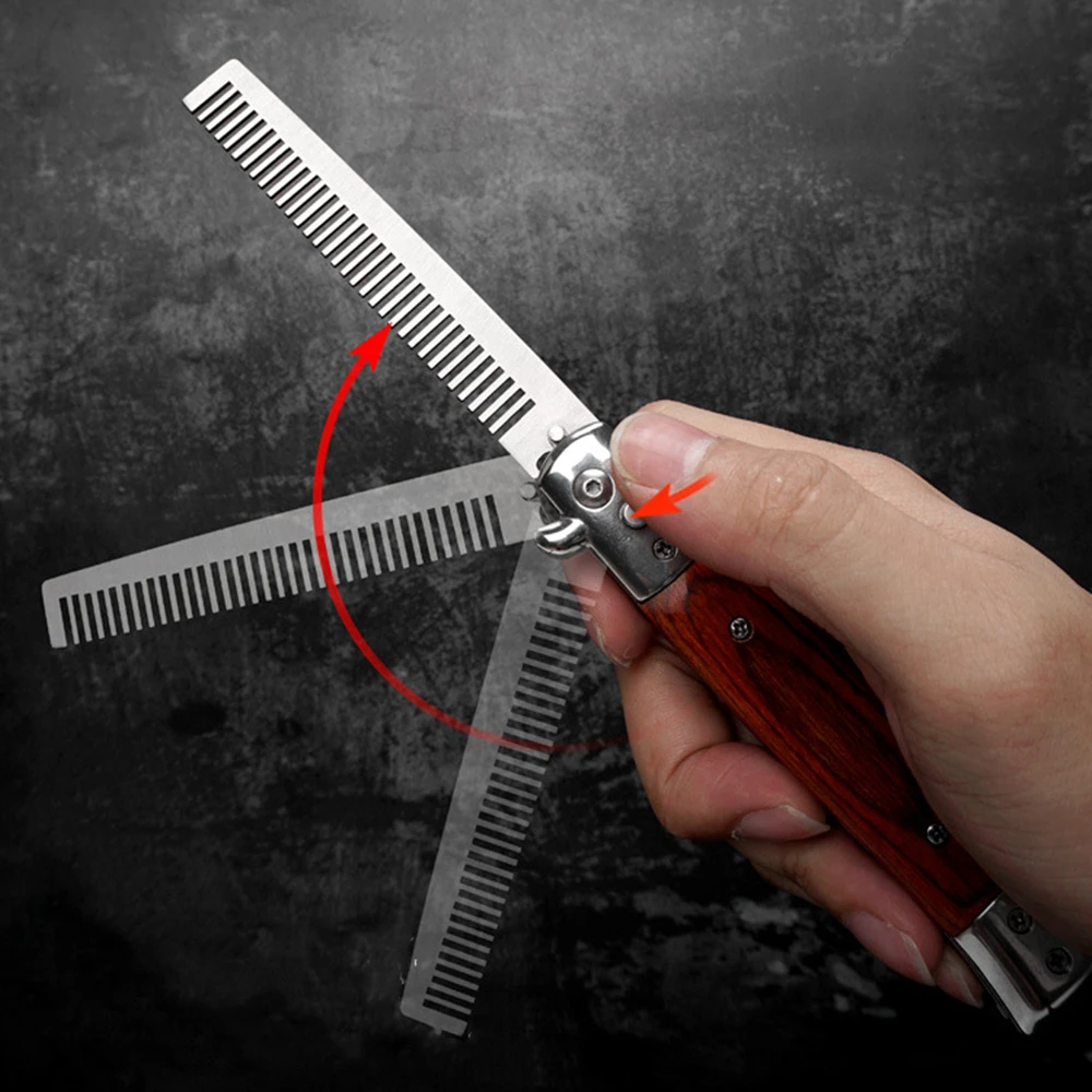 Automatic Folding Spring Comb Mens Womens Beauty Handmade Folding ...