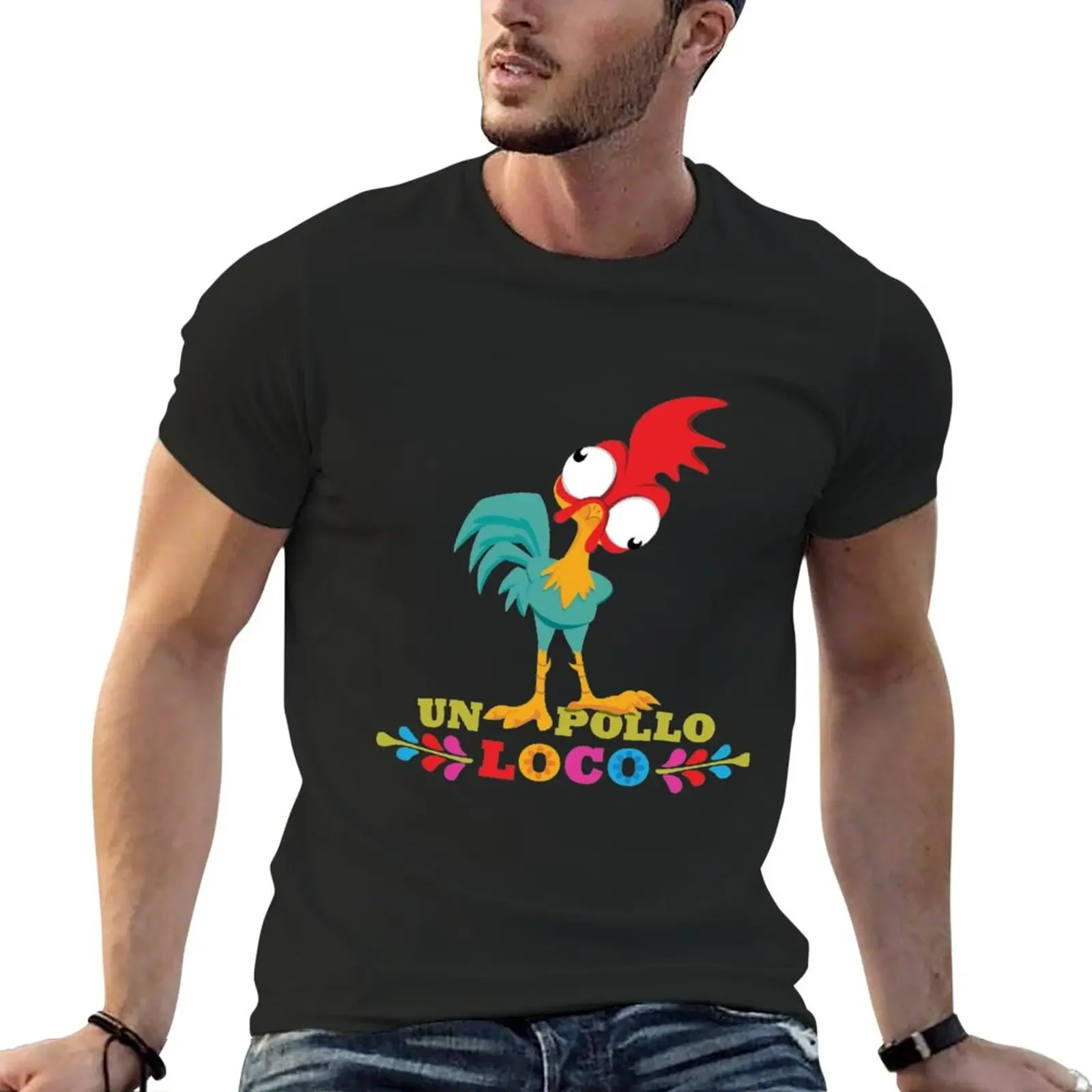 New Un Pollo Loco T-Shirt hippie clothes tees heavy weight t shirts for ...