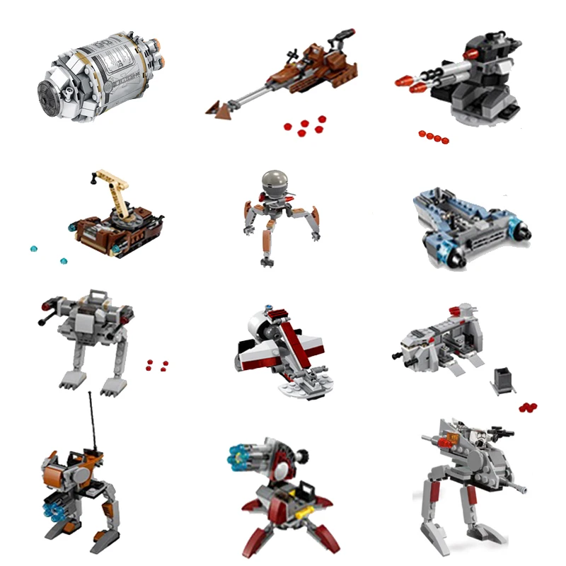 New Tri-Droids Walker Mini Battle Dropship Speeder Pack Set Model ...