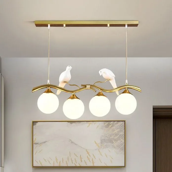 Подвесные стеклянные люстры KUALOOL с птицами | AliExpress