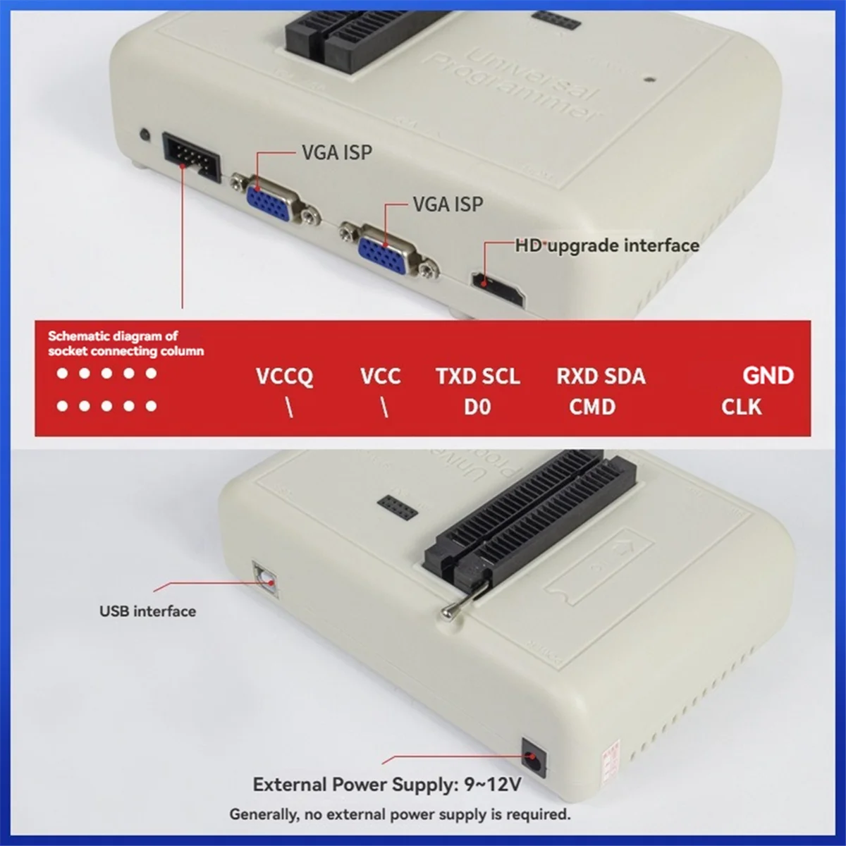 Чрезвычайно быстрый универсальный программатор EMMC-Nand FLASH RT809H ...
