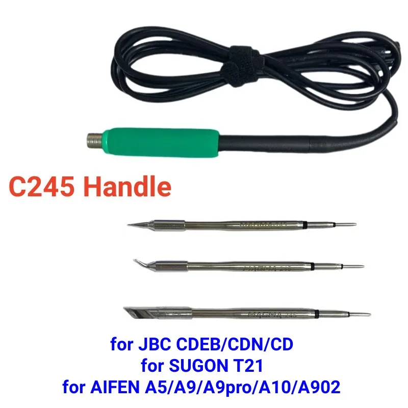 Жала для паяльника с ручкой C245, ручка T245, совместимая с JBC CDEB/CDN/CD, SUGON t21, для ...