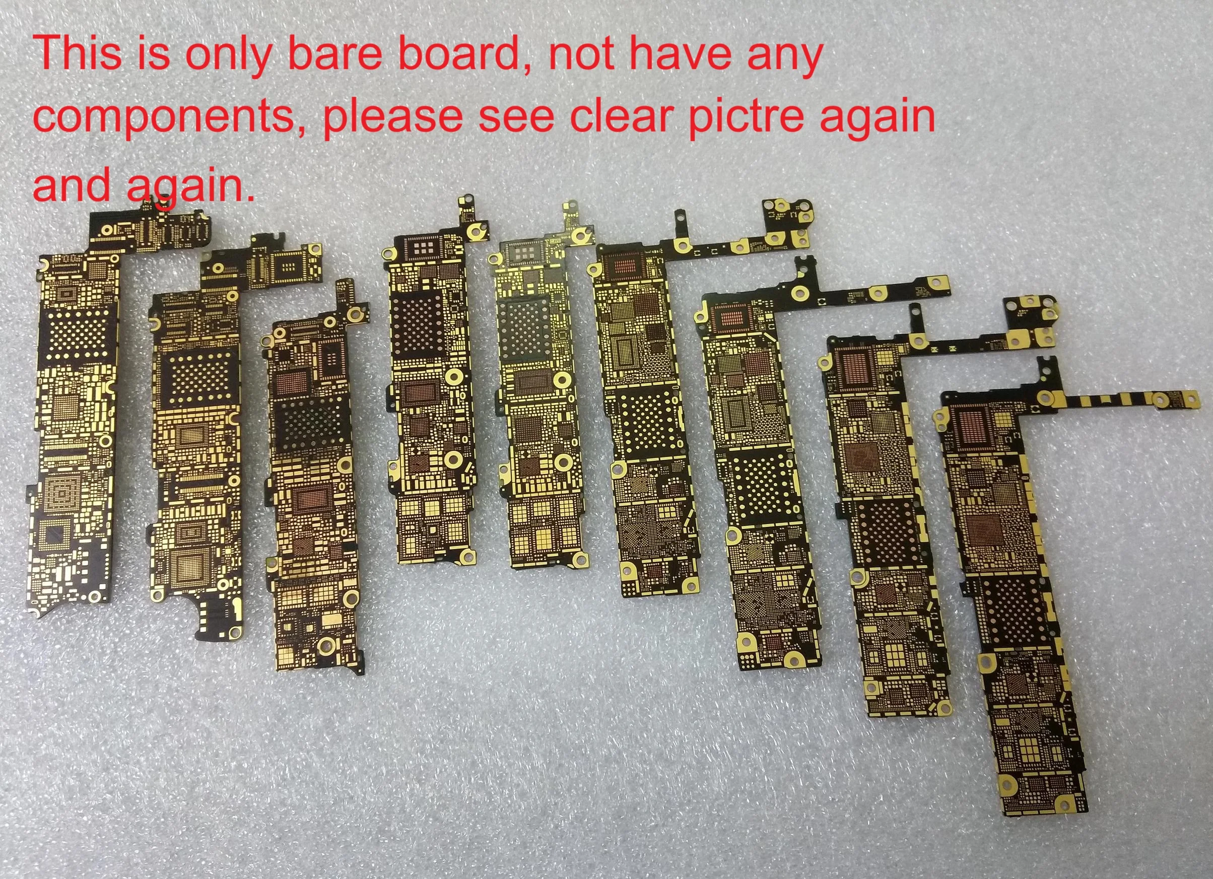 Голые пустые запасные части для материнской платы для iPhone 4S 5 5G 5S 5C 6G 6 6S 7 8 PLUS 6S ...