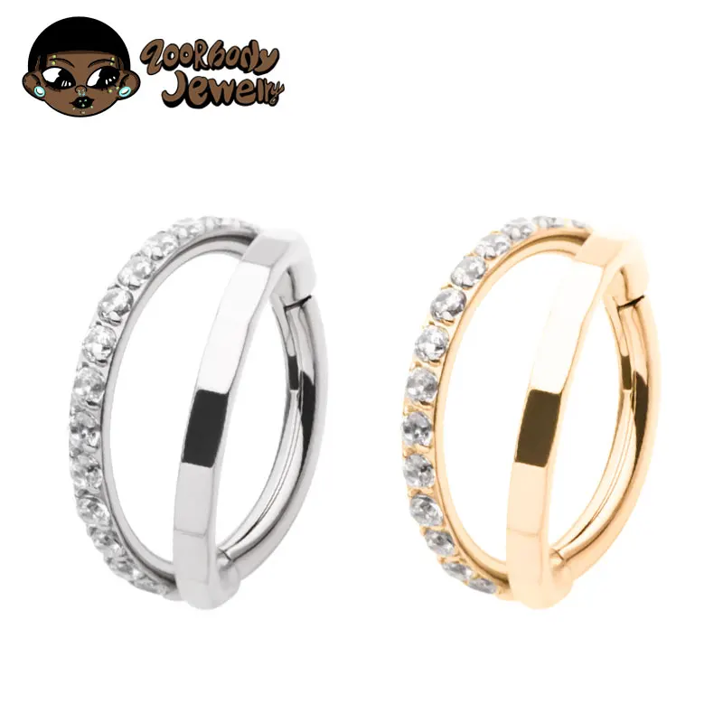 ZOORBODY JEWELRY Титановый спиральный пирсинг-кольцо 16G | AliExpress