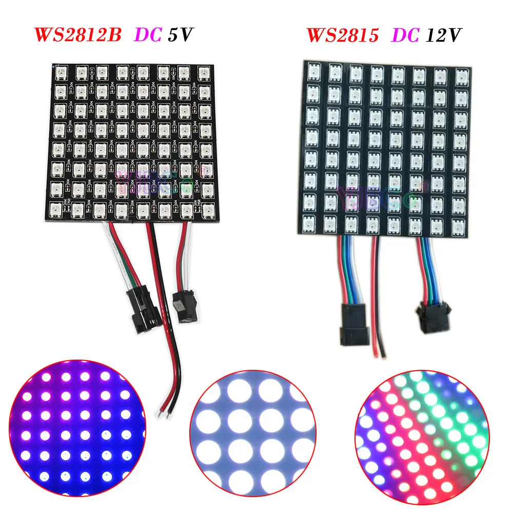 Светодиодные пиксели WS2815 WS2812B Матричная панель Экран Цифровая ...