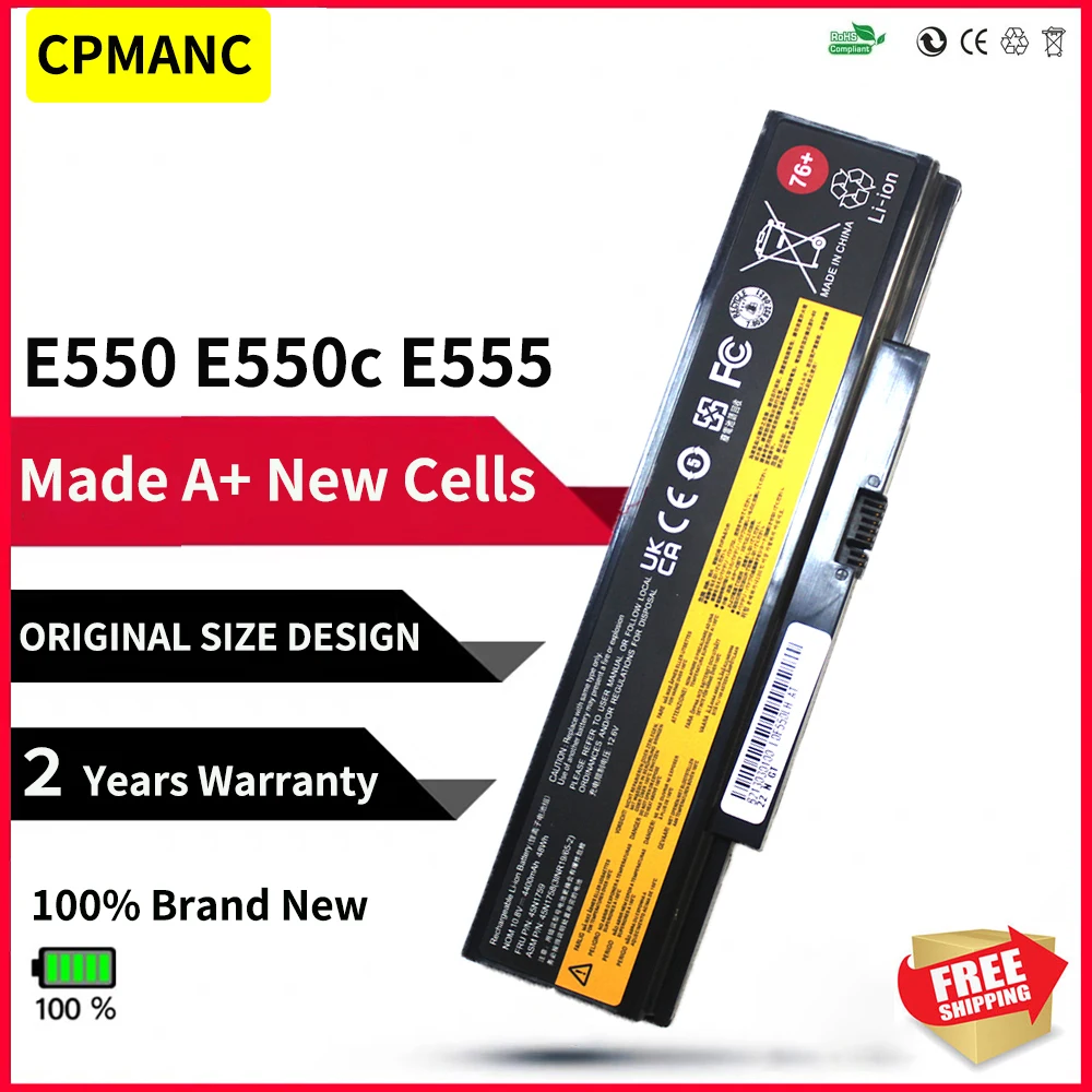 CPMANC аккумулятор для ноутбука Lenovo ThinkPad E555 E550 E550C E560 E565C 45N1759 45N1758 ...
