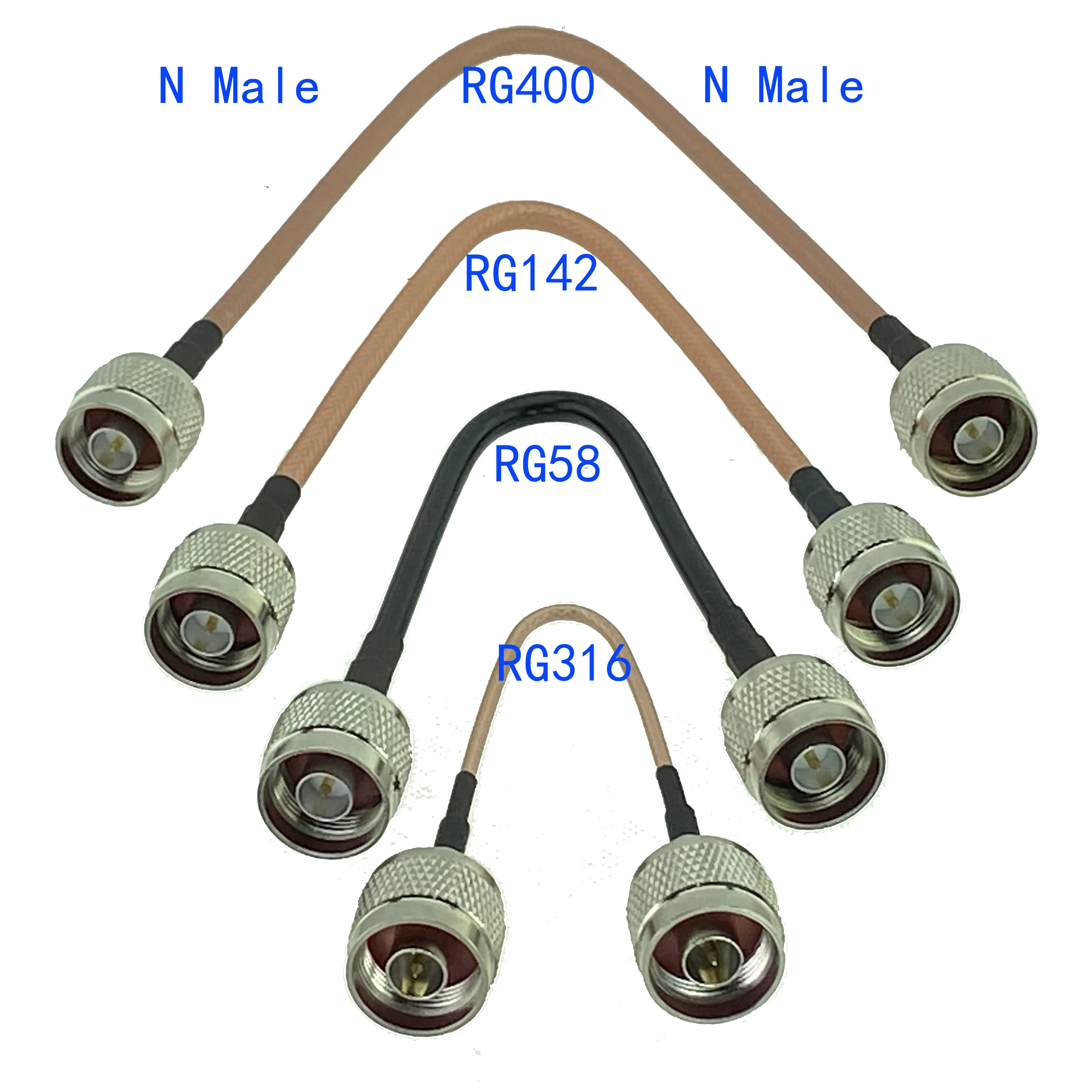 Коаксиальный кабель RG316 RG58 RG400 RG142 N-N 6 дюймов ~ 20 м | AliExpress