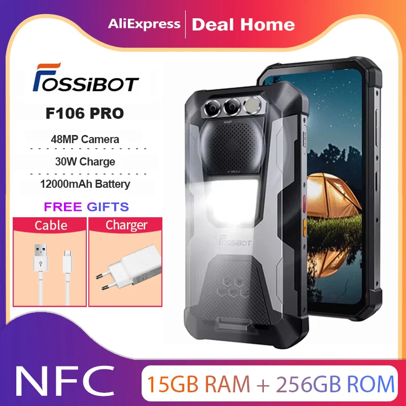 FOSSiBOT F106 PRO MTK G85 Android 14 15 ГБ (8 + 7 ГБ Расширенный ...