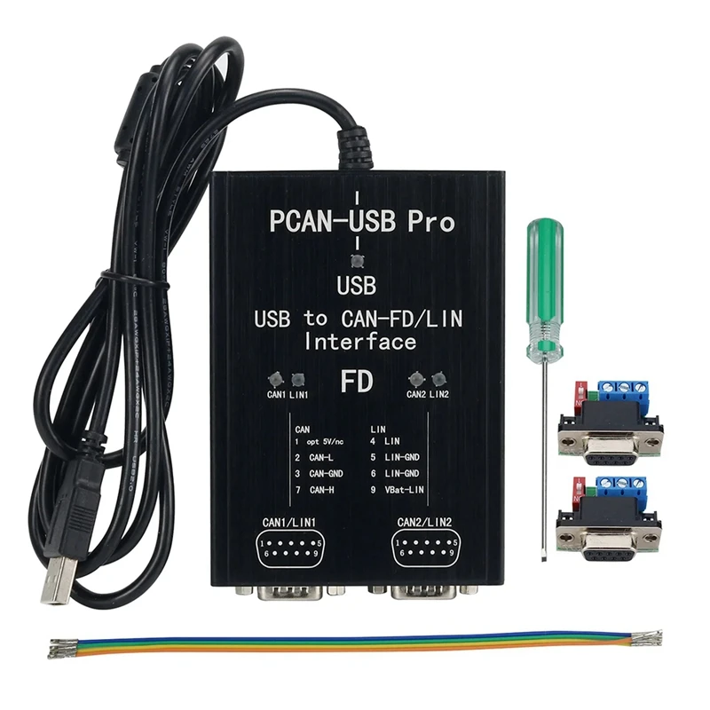 PCAN-USB Pro PCAN FD PRO USB-адаптер для подключения к CAN, 2-КАНАЛЬНЫЙ CAN FD, совместимый с ...