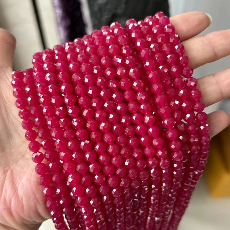 Бусины из натурального камня с рубином MOON BEADS | AliExpress