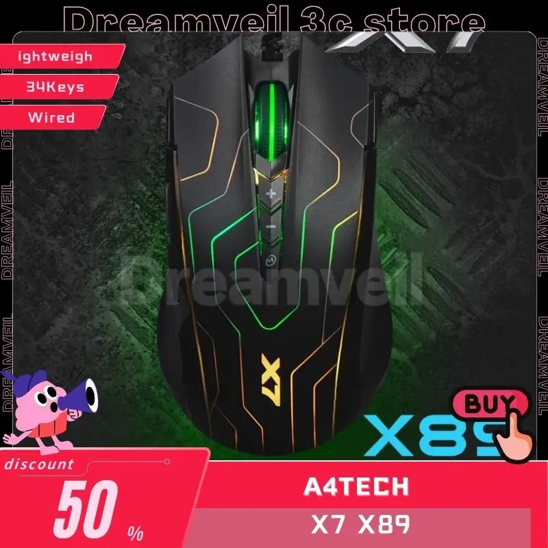 A4tech X7 X89 геймерская мышь проводная | AliExpress
