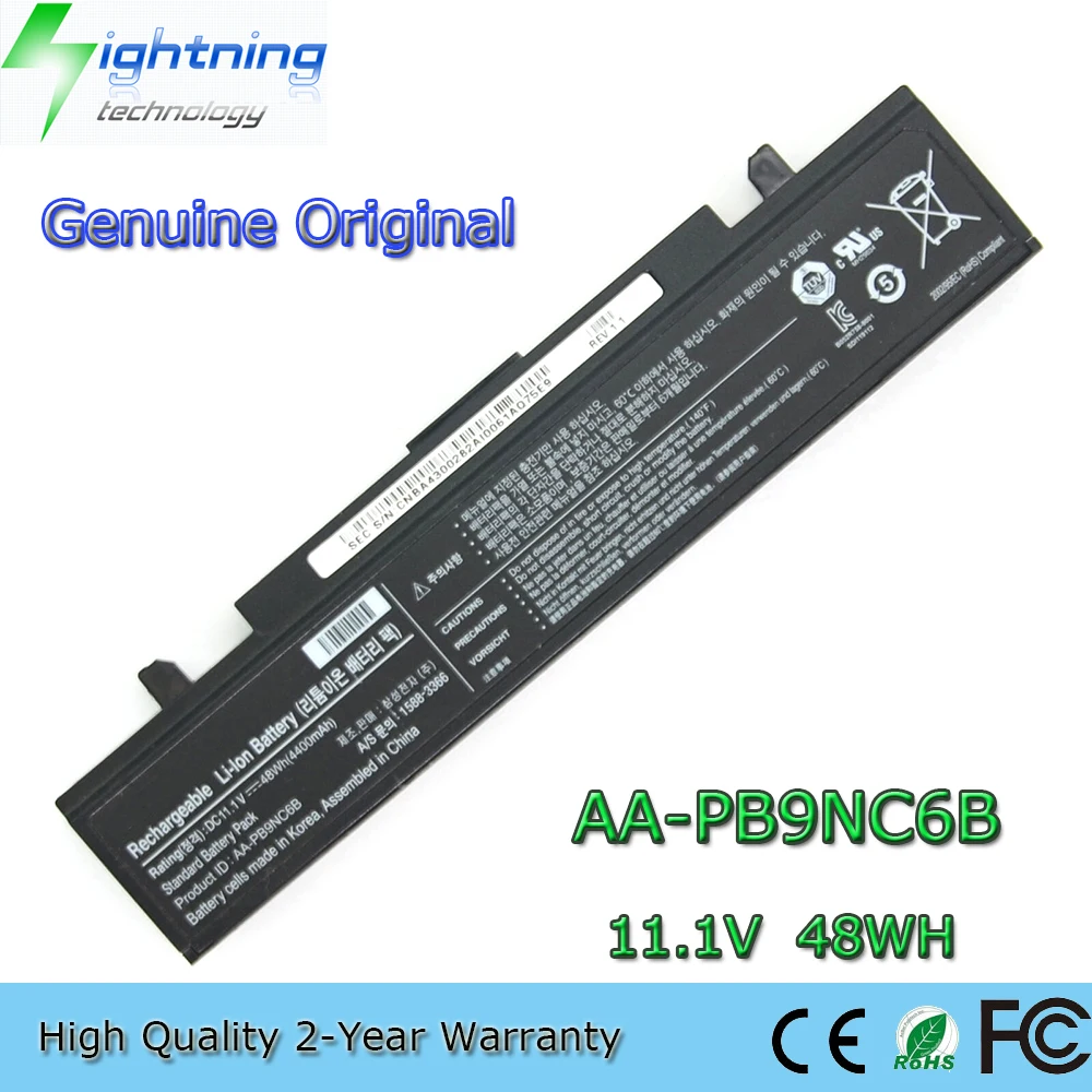 Новый оригинальный аккумулятор для ноутбука AA-PB9NC6B 11,1 В 48 Втч ...